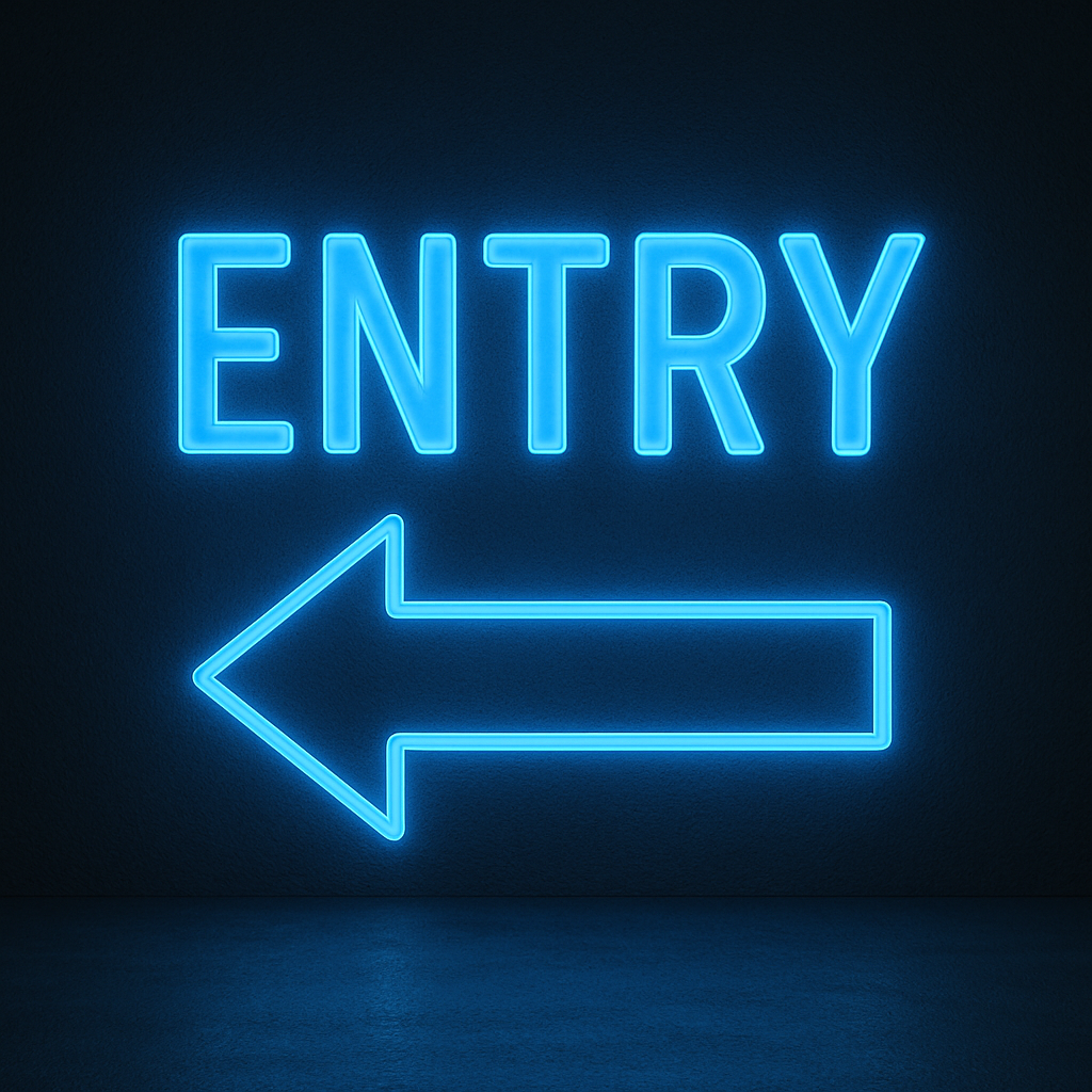 Entry neon sign